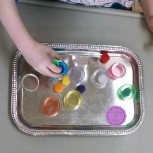 Rainbow Pill Bottle Pom-Pom Busy Bag