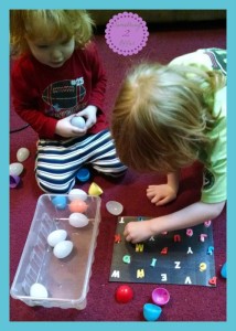 Plastic Egg Hunt Letter Recognition